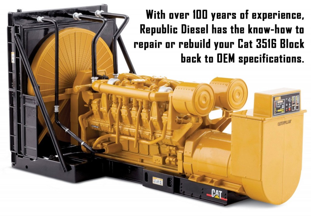 Cat 3516 Blocks - Inspections, Repairs, and Refurbishing - Republic Diesel